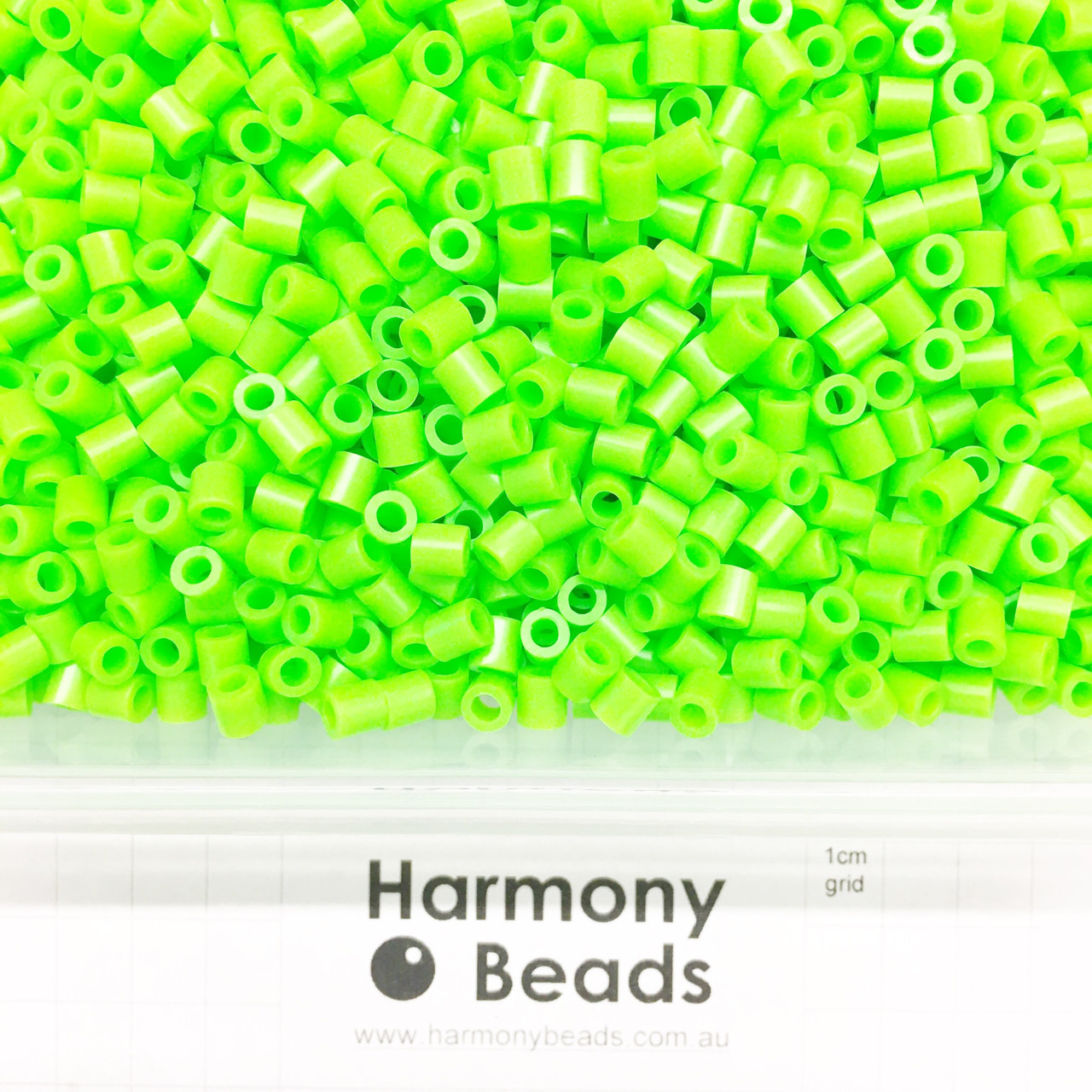 FUZE Beads Iron-Fuse Melty Plastic Tube Beads 5mm OPAQUE NEON GREEN ...