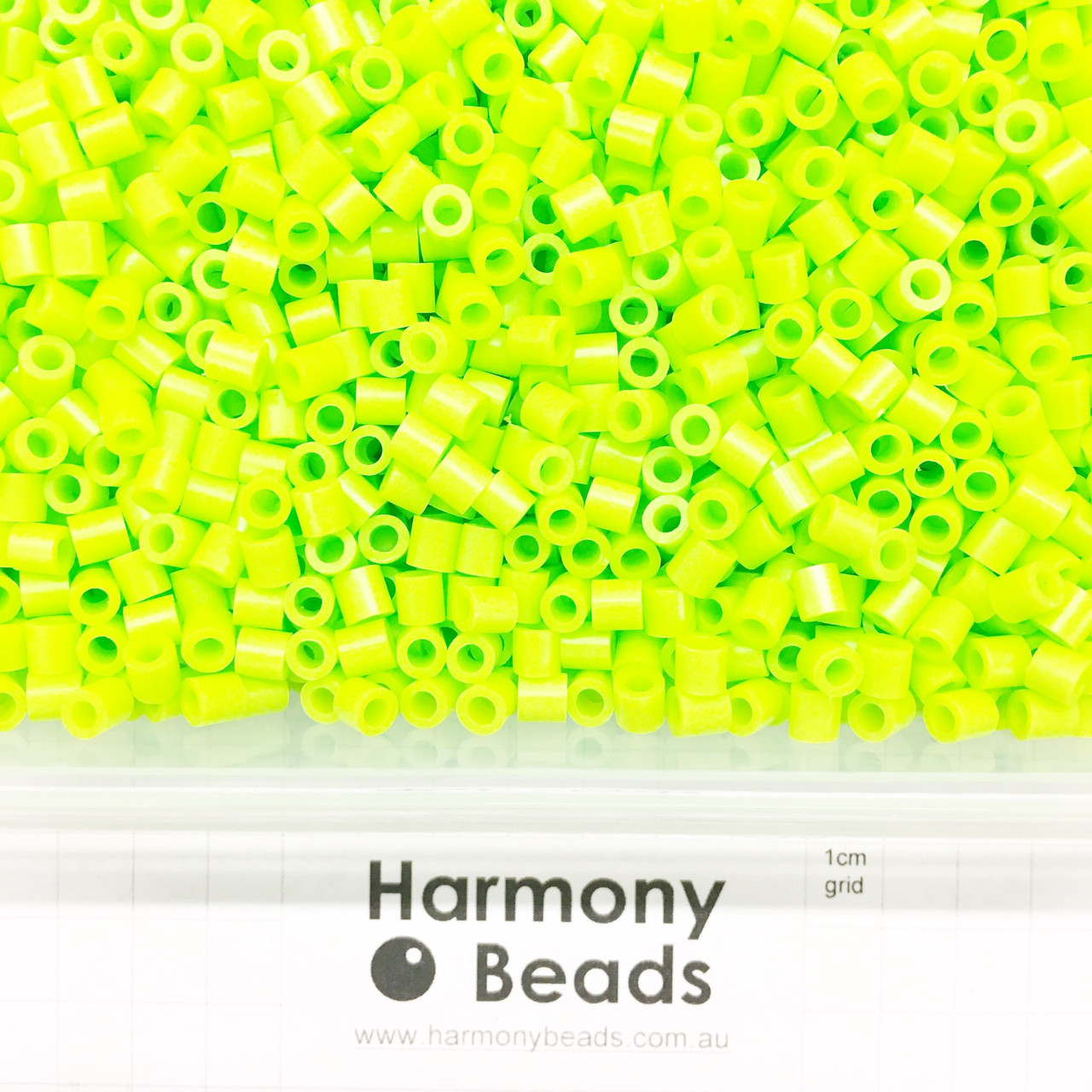 FUZE Beads Iron-Fuse Melty Plastic Tube Beads 5mm OPAQUE YELLOW GREEN ...