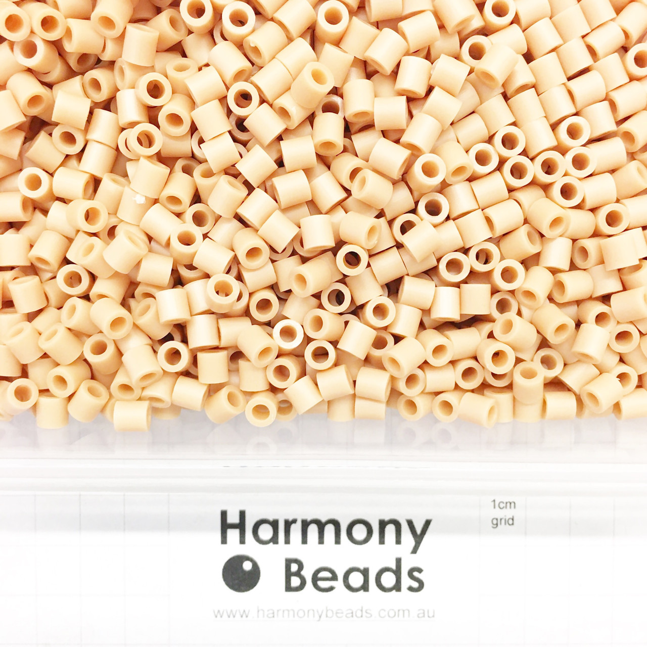 FUZE Beads Iron-Fuse Melty Plastic Tube Beads 5mm OPAQUE PEACH PUFF ...