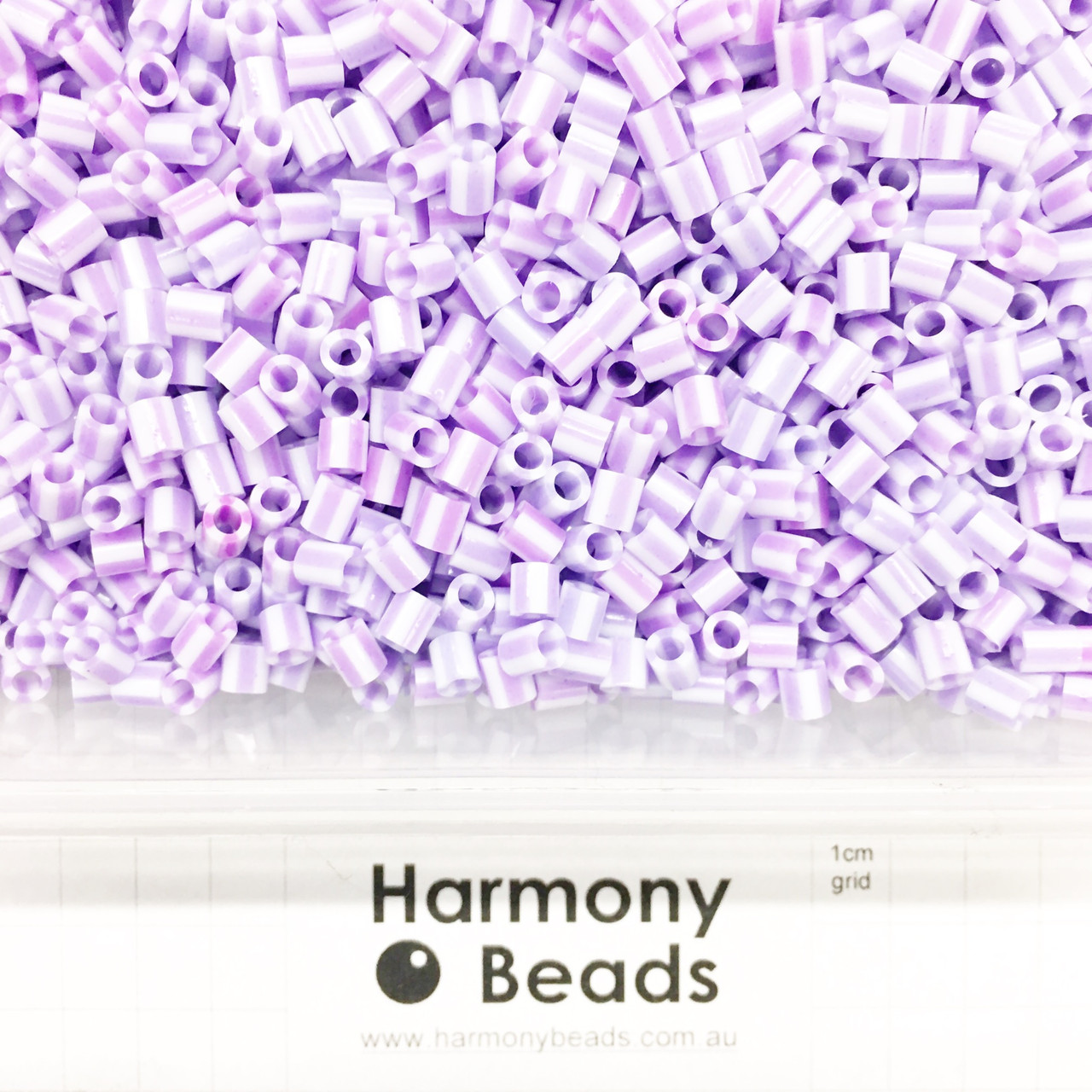 FUZE Beads Iron-Fuse Melty Plastic Tube Beads 5mm STRIPED LIGHT PURPLE ...