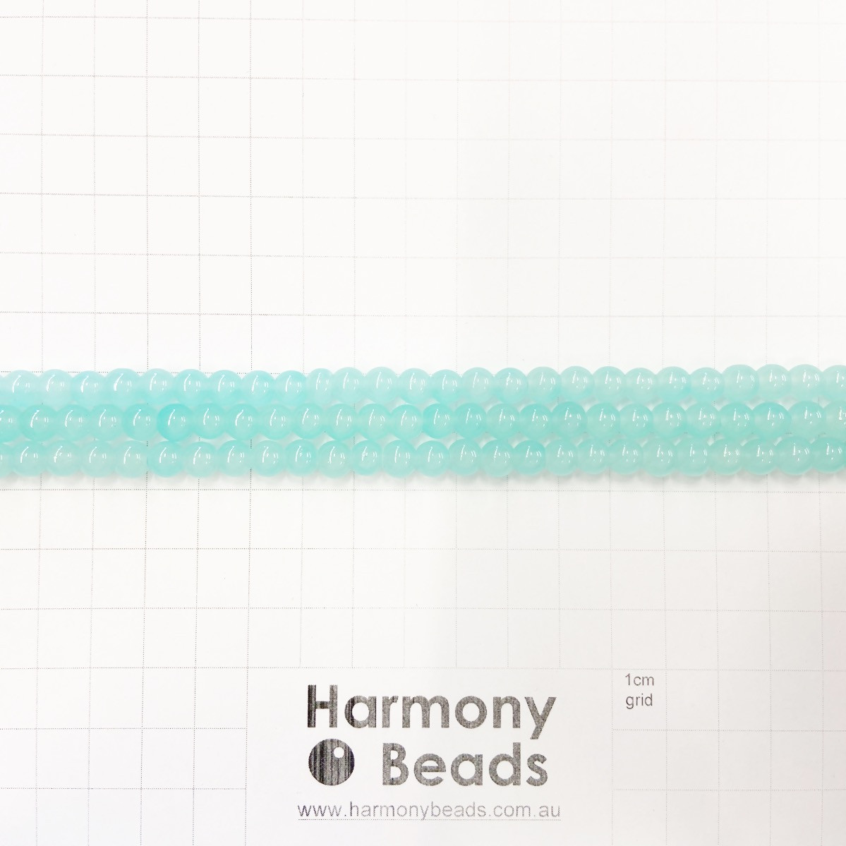 Translucent Smooth Round Glass Beads, 6mm, MILKY PASTEL MINT AQUA ...