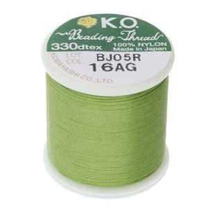 Japanese KO Beading Thread, DTEX330, APPLE GREEN (50 metres) - Harmony ...