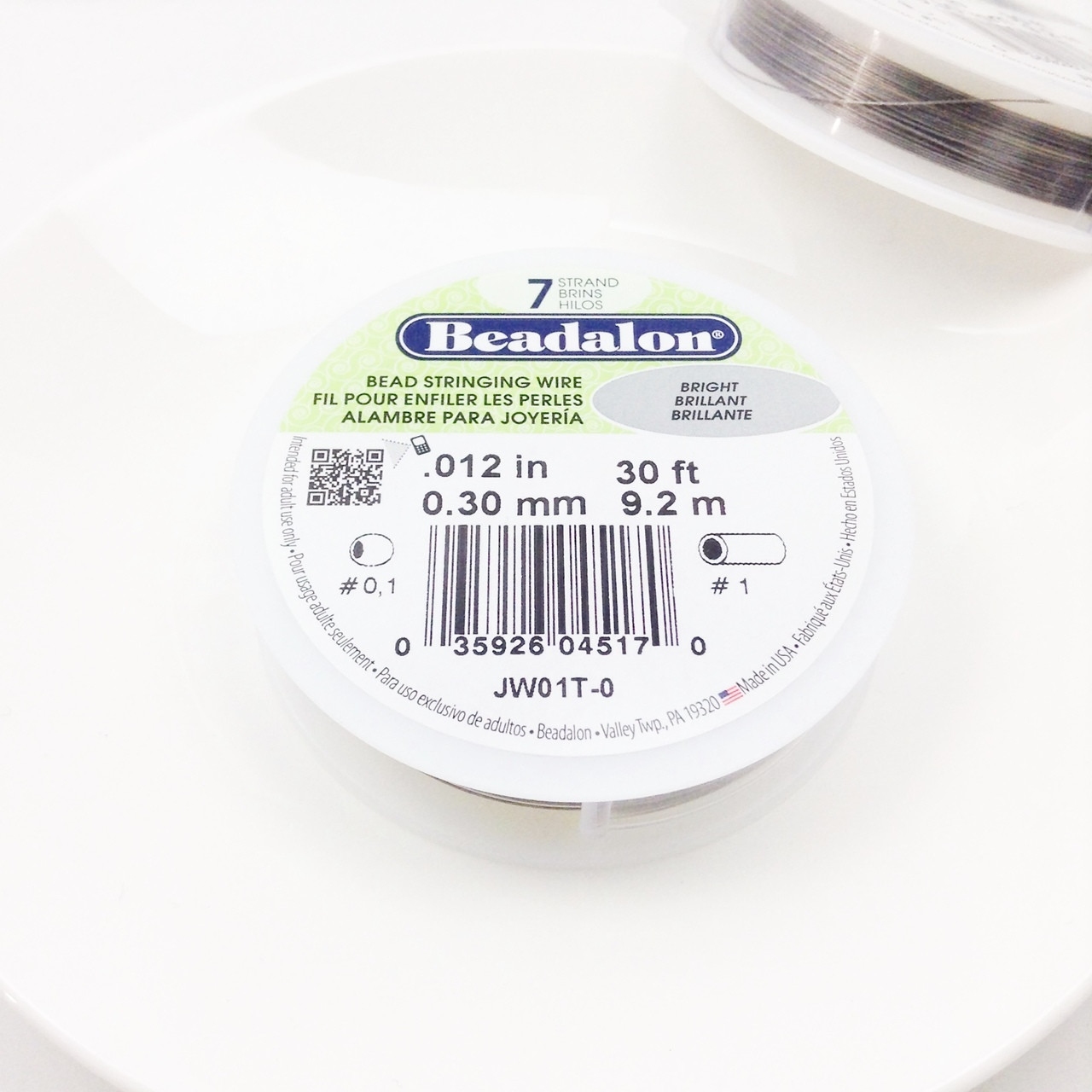 Beadalon Tiger Tail Wire - 7 Strand BRIGHT CLEAR 30 ft (9.2 metres ...