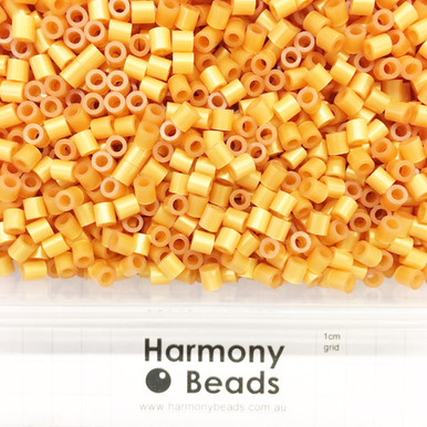 FUZE Beads Iron-Fuse Melty Plastic Tube Beads 5mm PEARLESCENT GOLDEN ...