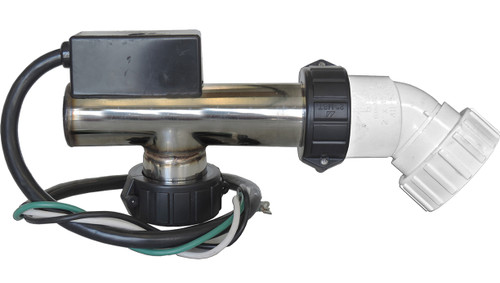 Arctic Spas Heater Assy, 3.6kW, Titanium, 9", 304SS, "L", 45 degree, w ...