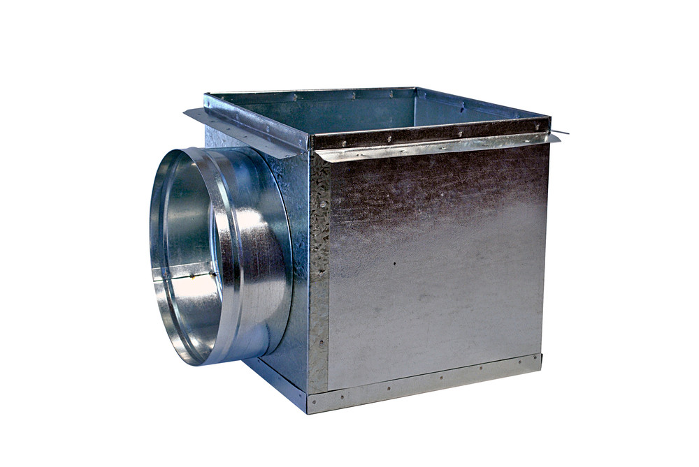 12 X 12 X 10 Side Out Ceiling Register Box - HVAC Ductwork Sheet Metal ...