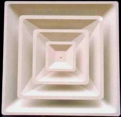 24 x 24 Air Register Diffuser - Step Down for Lay In Ceiling - 6" Round ...