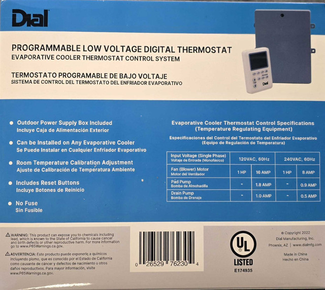 Digital Low Voltage Cooler Control Kit 115V/230V - Dial #7623 - Indoor ...