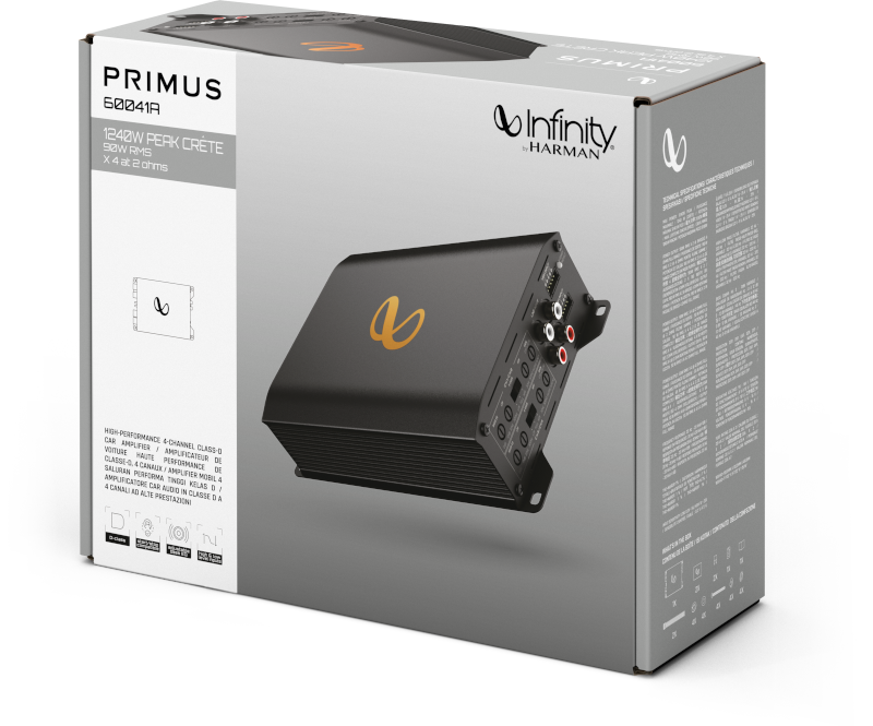 Infinity Primus 60041A 4 Channel Amplifier Class D RMS 65W X 4