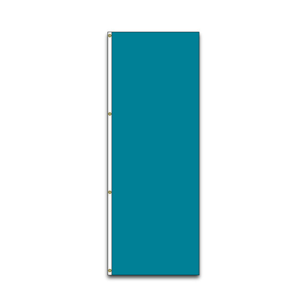 Solid Color Flag - 3'x8' - Jewel Teal - DBD Sign Solutions