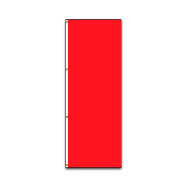 Solid Color Flag - 3'x8' - Red - DBD Sign Solutions