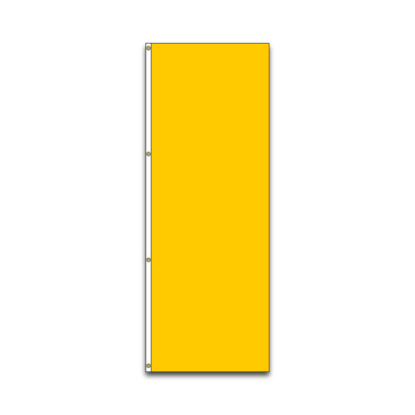 Solid Color Flag - 3'x8' - Spanish Yellow - DBD Sign Solutions