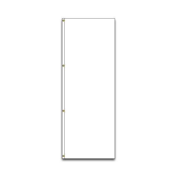 Solid Color Flag - 3'x8' - White - DBD Sign Solutions