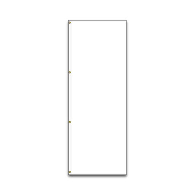 Solid Color Flag - 3'x8' - White - DBD Sign Solutions