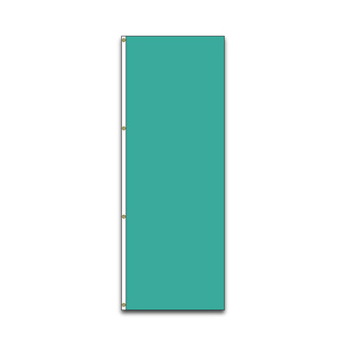 Solid Color Flag - 3'x8' - Turquoise - DBD Sign Solutions