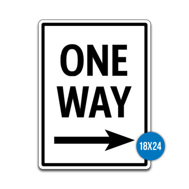 Traffic Sign - "One Way" Right Arrow (18"x24") - DBD Sign Solutions