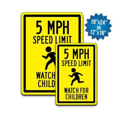Traffic Sign - "5MPH Speed Limit - Watch For Children" - DBD Sign Solutions