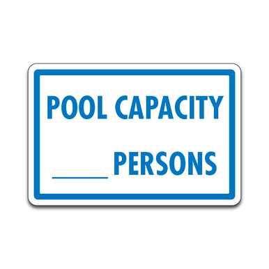 Pool Sign - "Pool Capacity" Blank (18"x12") - DBD Sign Solutions