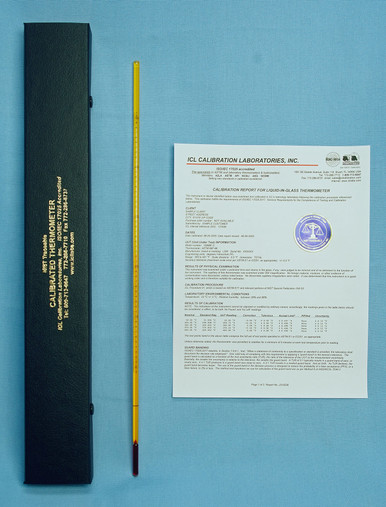 Non-Mercury Thermometer, -1 to 51 °C, 76mm Immersion - ICL Calibration ...
