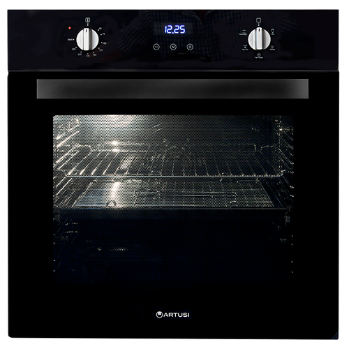 AO676B - 60cm Built-In Multifunction Oven - Black - Spartan Appliances