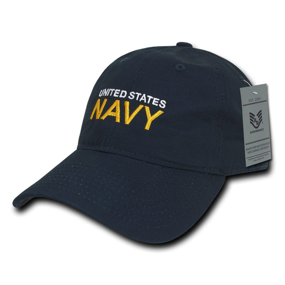 S78 - Military Hat - U.S. Navy Cap - Relaxed Cotton - Navy Blue ...