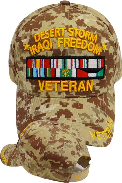 Desert Storm Iraqi Freedom Veteran Cap - Desert Digital Camouflage ...