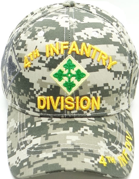4th Infantry Division Shadow Cap - Black - USMILITARYHATS.COM