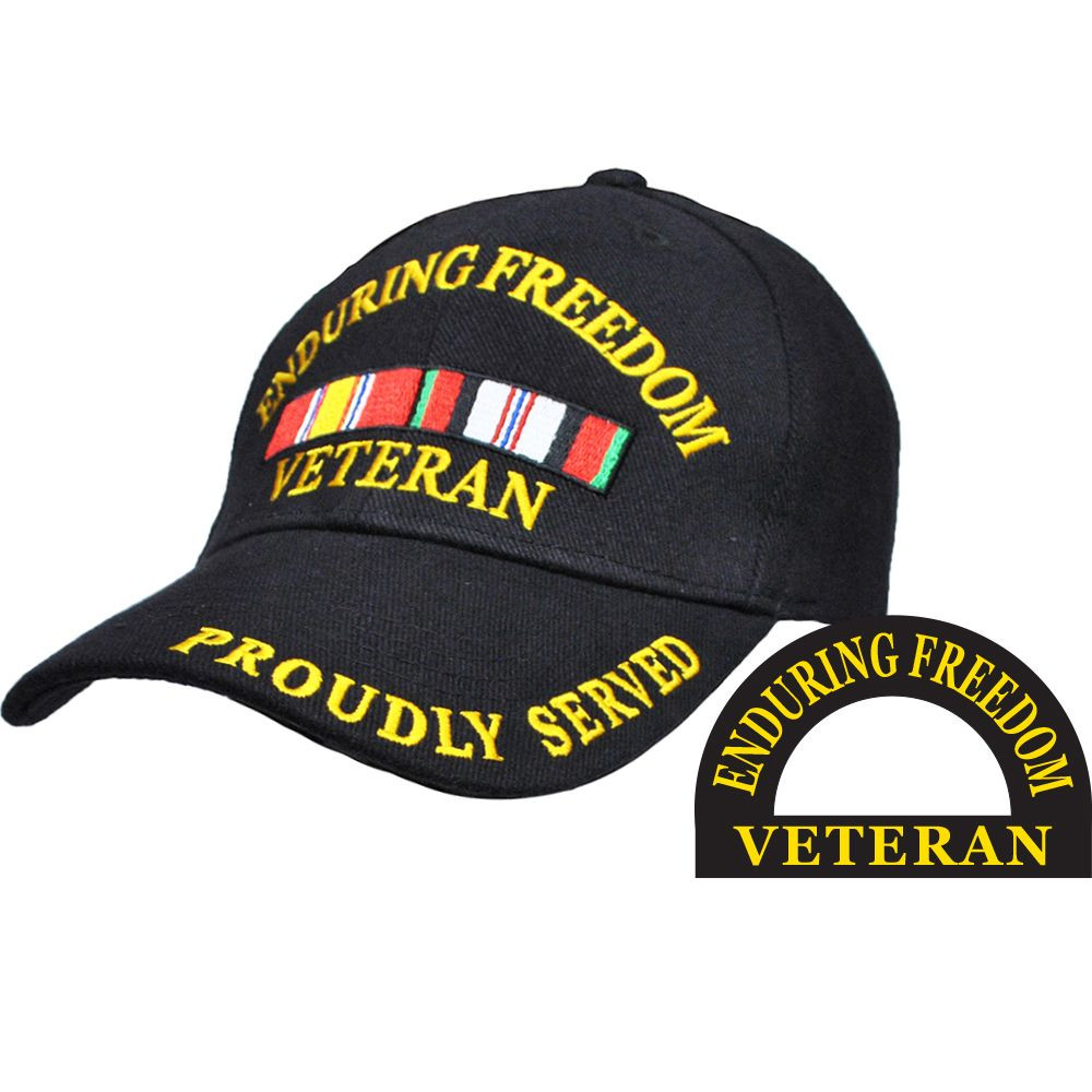 Operation Enduring Freedom Cap - Medal & Ribbons - White ...