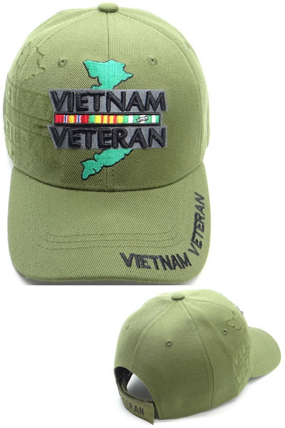 Vietnam Veteran 82nd Airborne Shadow Cap - Black - USMILITARYHATS.COM