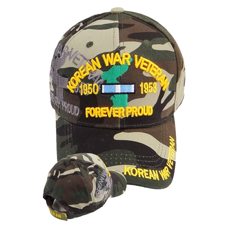 Korea Veteran Shadow Cap - Woodland Camouflage - USMILITARYHATS.COM