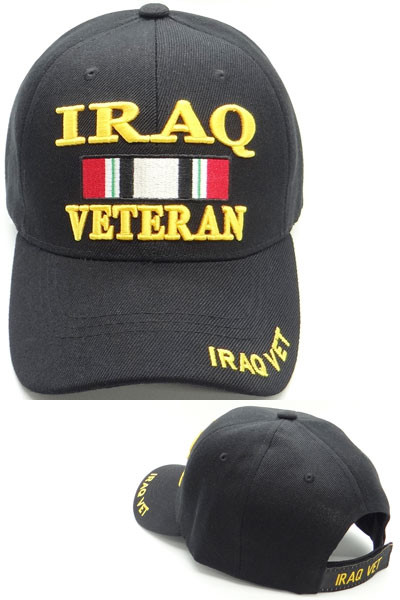 Iraq Veteran Cap - Black - USMILITARYHATS.COM