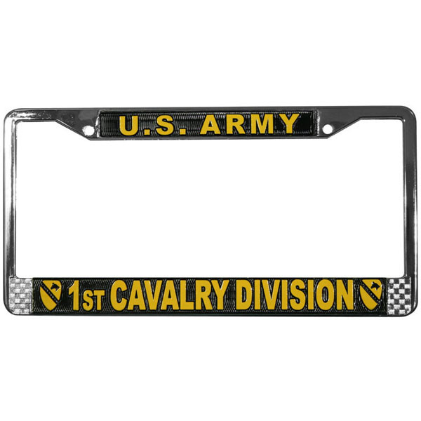Army 1st Cavalry Division License Plate Frame - LFA26 - USMILITARYHATS.COM