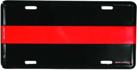 LTRL - Thin Red Line License Plate - Made in USA - USMILITARYHATS.COM