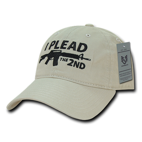 A03 - 2nd Amendment Cap - Relaxed Cotton - Stone - USMilitaryHats.com