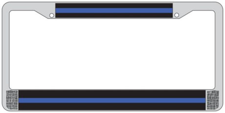Thin Blue Line License Plate Frame Made In USA