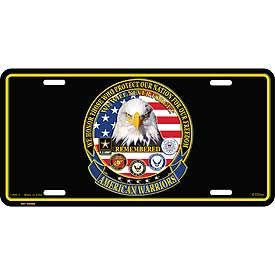 American Warriors License Plate - USMilitaryHats.com