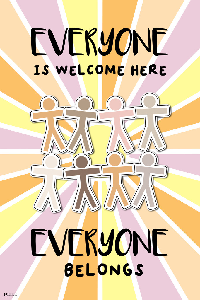 Everyone Is Welcome Here Everyone Belongs Style Classroom Decor ...