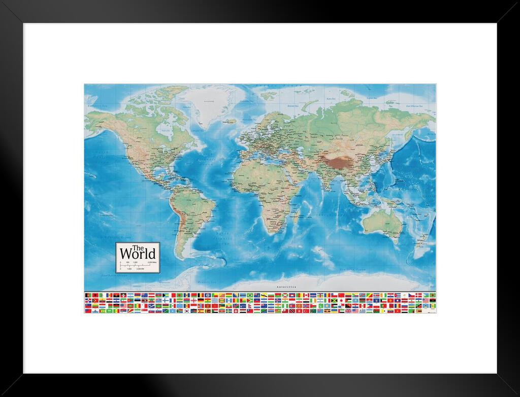 World Map Graphic Poster