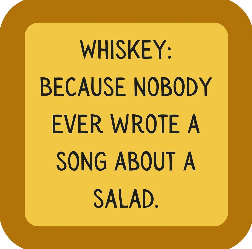 Whiskey Song Premium Drink Coaster Resin With Cork Backing - Poster Foundry