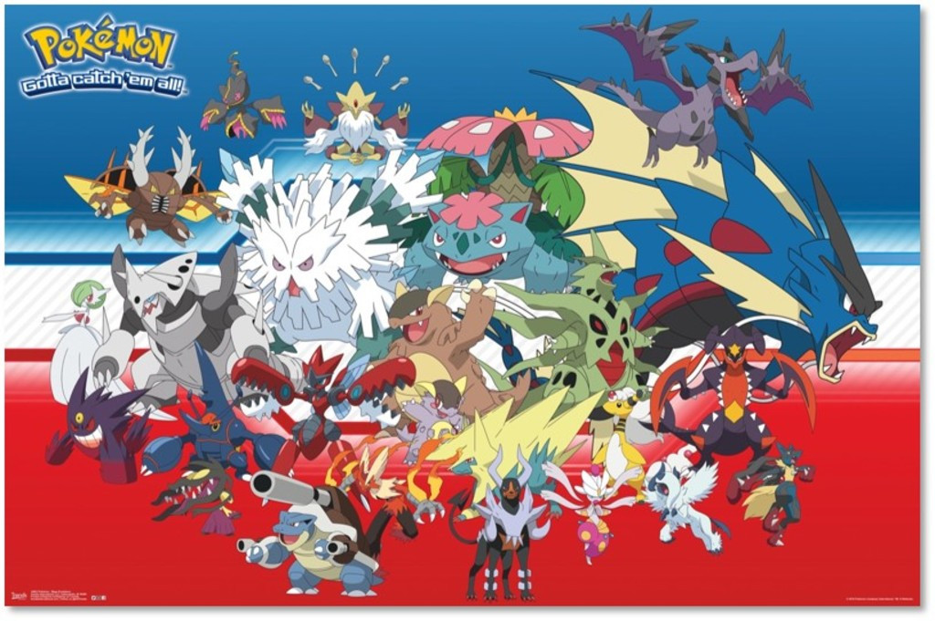 Pokemon Mega Evolutions TV Show Poster 22x34 inch - Poster Foundry