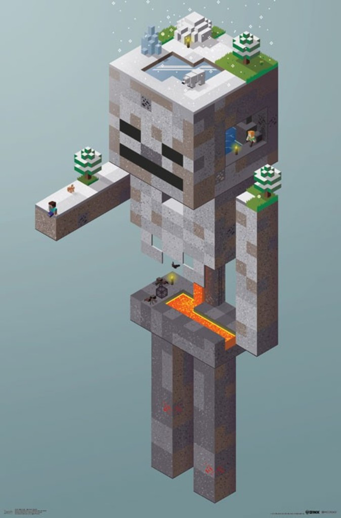Printable Minecraft Skeleton Minecraft Skeleton Tundra Wall Poster,