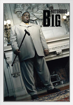 Notorious BIG Portrait White Suit Biggie Smalls Rapper Hip Hop Music ...