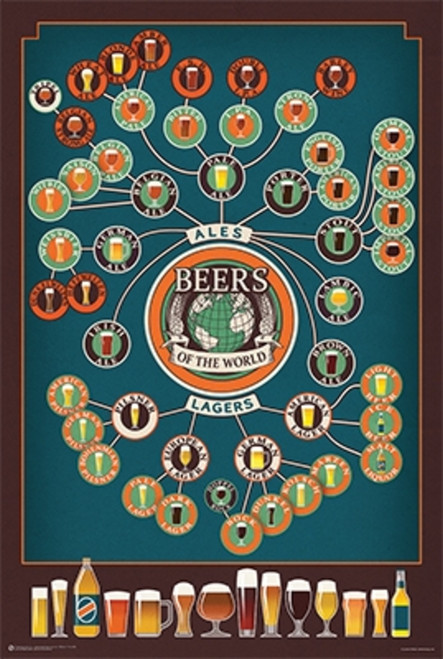 Beers of the World Reference Chart Cool Wall Decor Art Print Poster ...