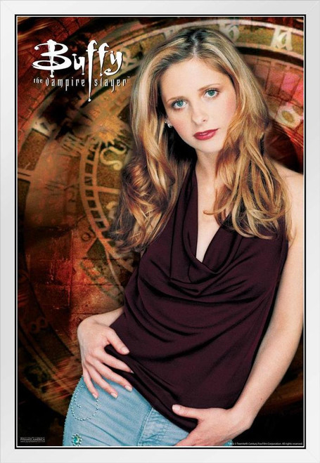 Buffy The Vampire Slayer Pose Look 90s TV Show Series Horror White Wood ...