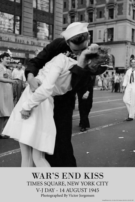 Wars End Kiss VJ Day Photo Cool Wall Decor Art Print Poster 24x36 ...