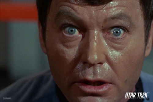 Star Trek Bones McCoy Funny Sweating Face City On The Edge of Forever ...