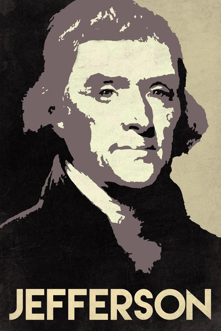 President Thomas Jefferson Pop Art Tan Thick Paper Sign Print Picture ...
