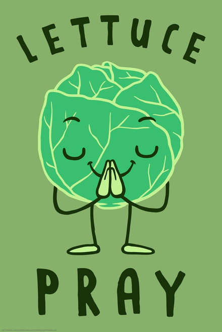 Laminated Lettuce Pray Let Us Religious Funny Parody LCT Creative Cool ...