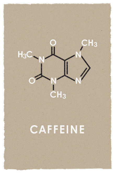 Caffeine Coffee Molecule Science Brown Funny Cool Wall Art Print Poster ...