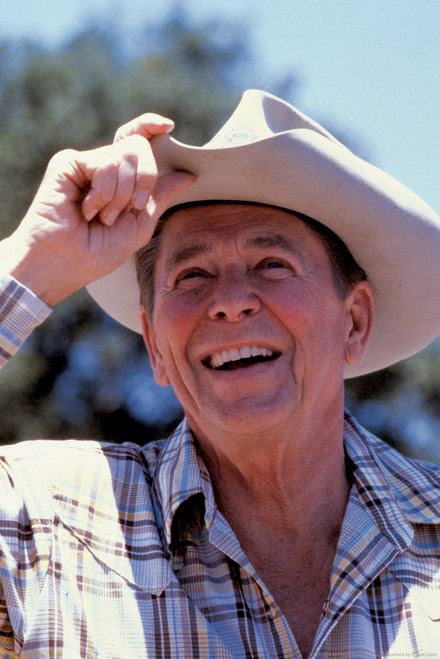 President Ronald Reagan Cowboy Hat Cool Wall Art Print Poster 12x18 ...